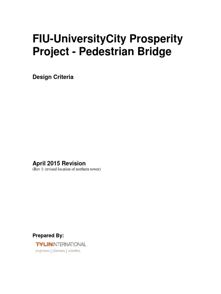FIU Pedestrian Bridge Design Criteria 2015 05 06 - REV PDF | Download ...
