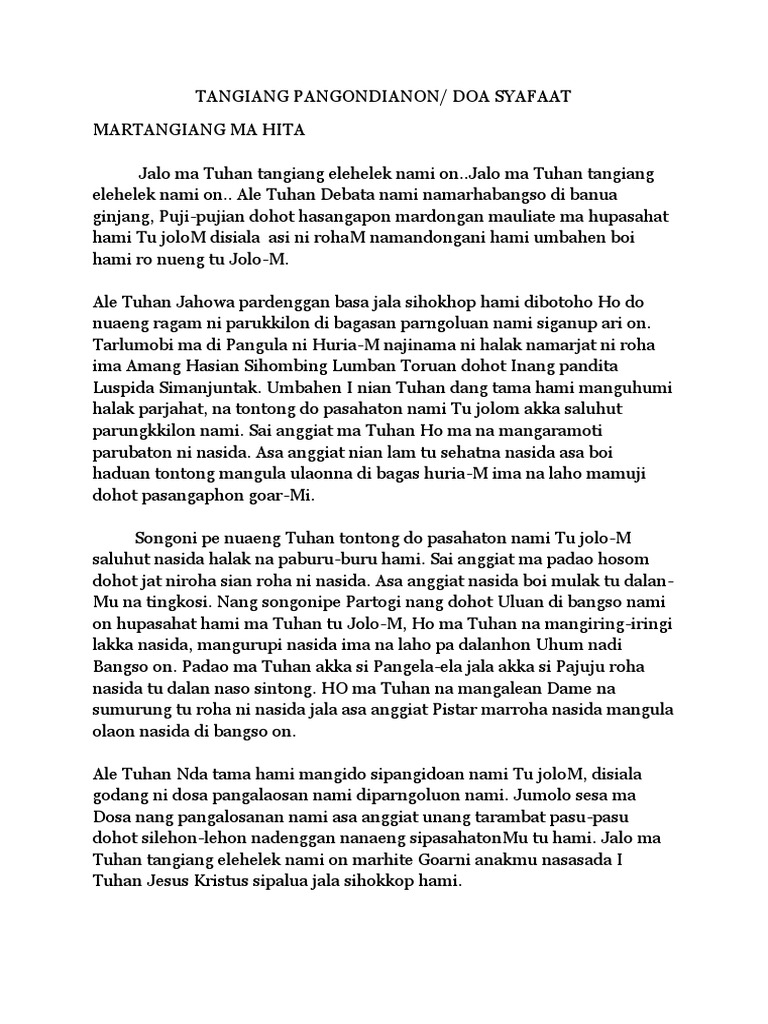 Tangiang Pangondianon | PDF