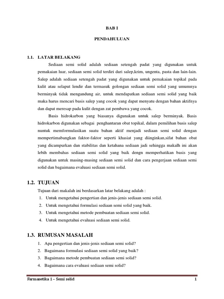 Makalah Semi Solid | PDF