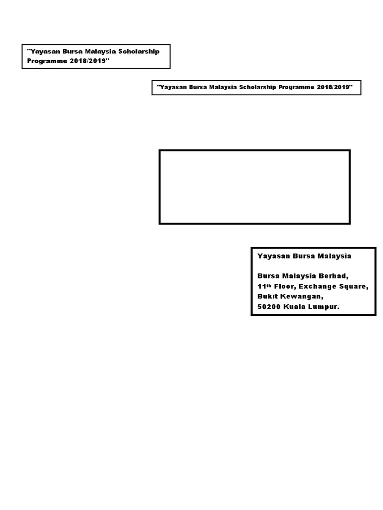 Template Alamat Surat | PDF