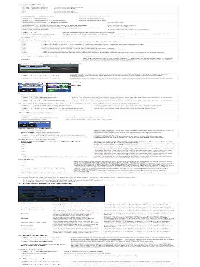 Lumion Shortcut Keys | PDF