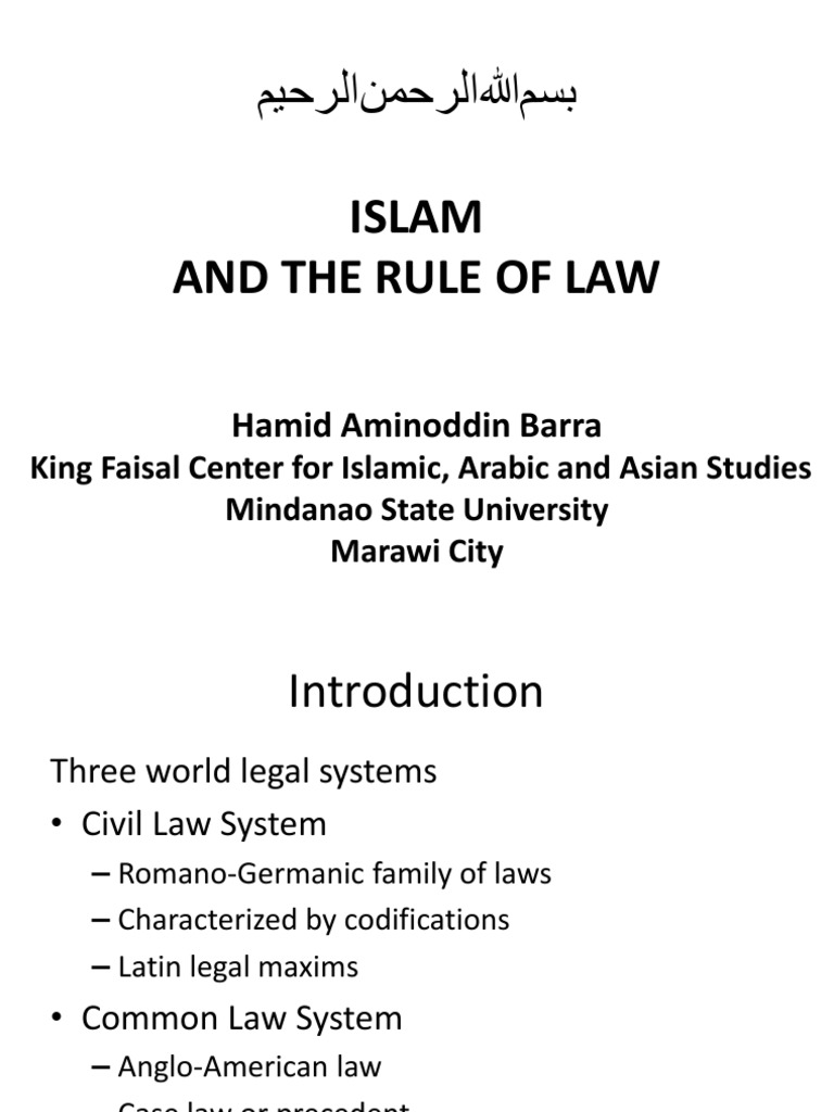 Islam and The Rule of Law | PDF | Sharia | Quran