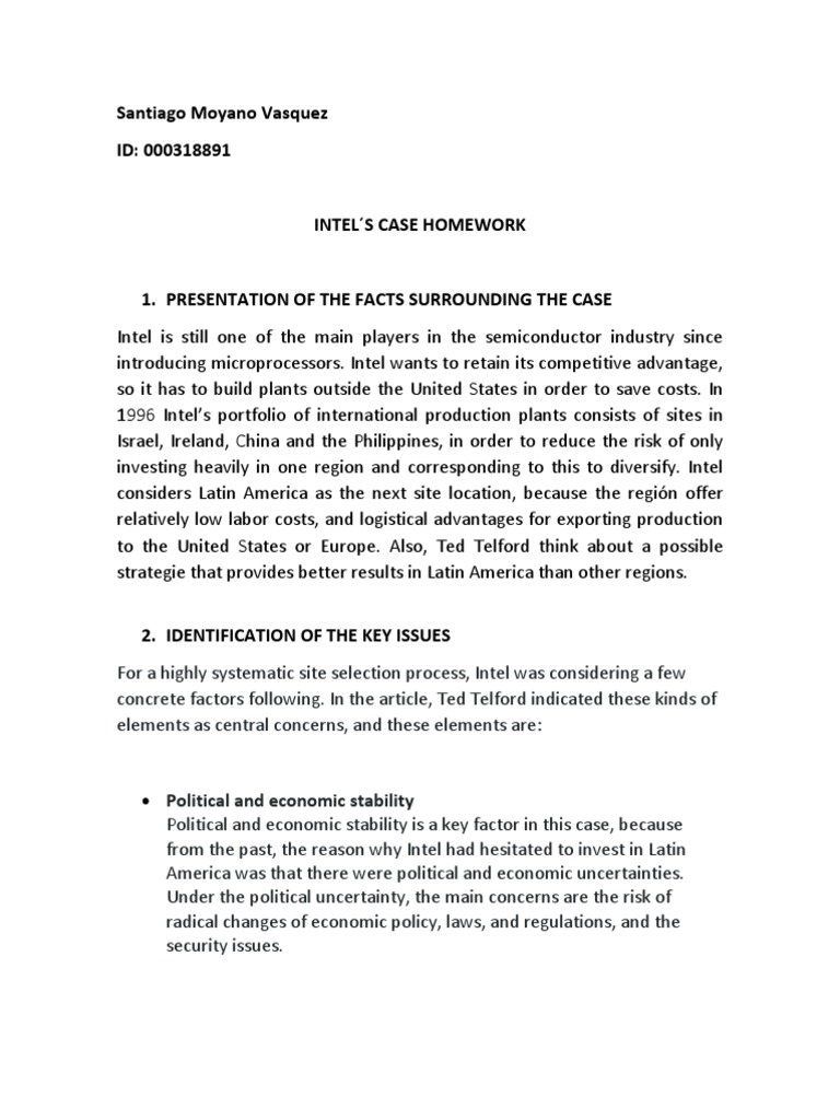 Intel Case Study | PDF | Intel | Costa Rica