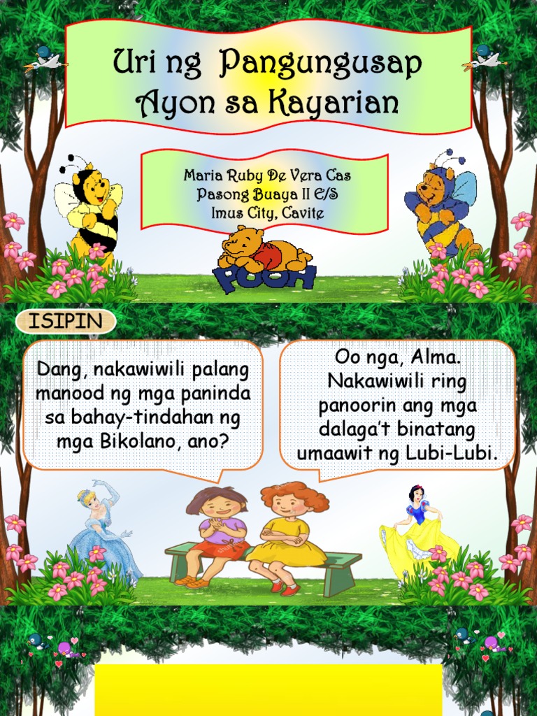 Uri NG Pangungusap Ayon Sa Kayarian-Payak, Tambalan, o Hugnayan | PDF