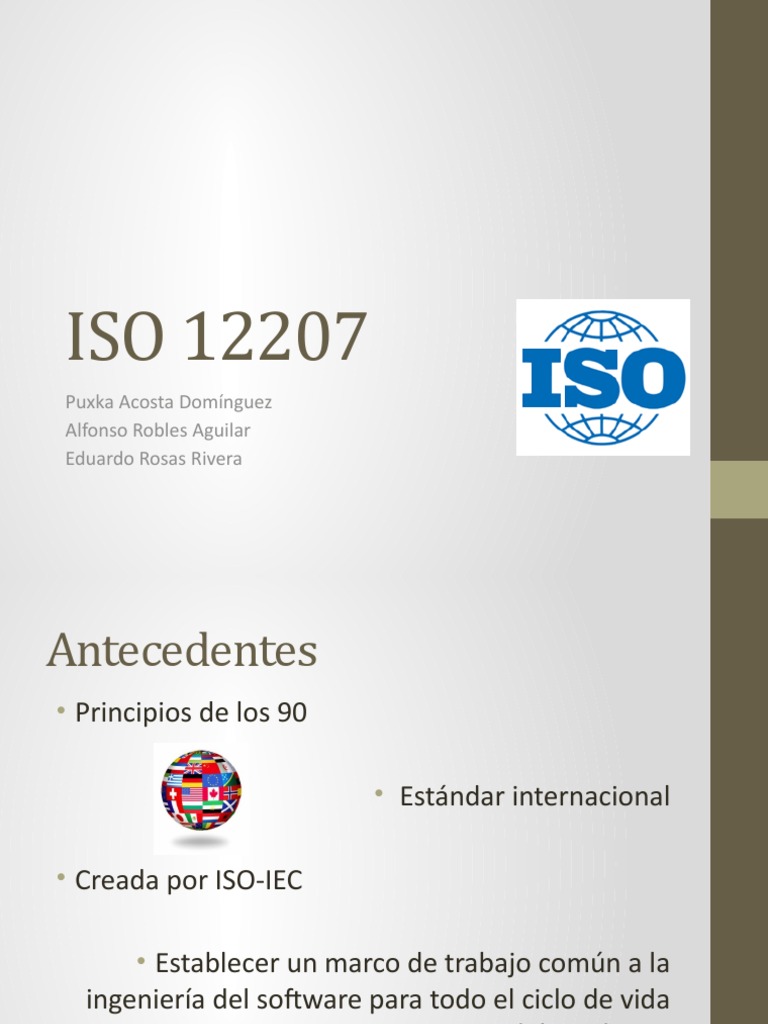 1-IsO 12207 Exposicion | PDF | Software | Informática