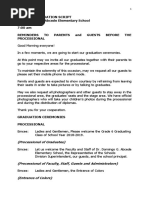 Master of Ceremonies Script - 18th Commencement Exercise - San Agustin ...