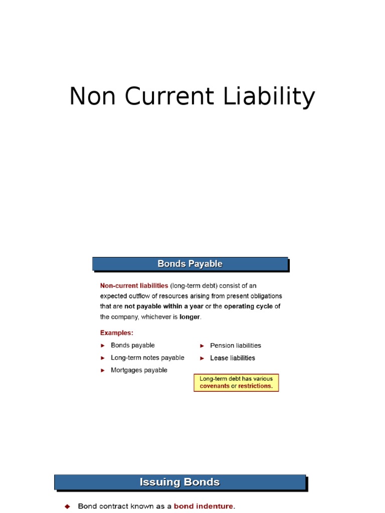 Non Current Liability - Mhs | PDF | Present Value | Bonds (Finance)