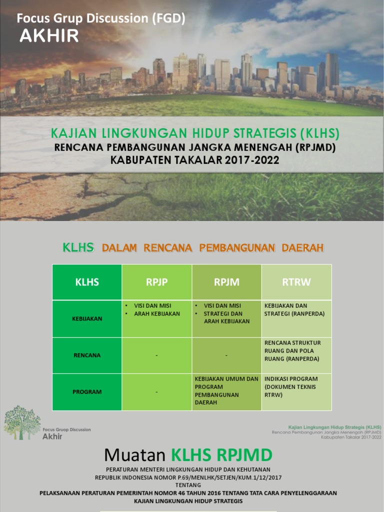 Akhir KLHS RPJMD Takalar PDF | PDF
