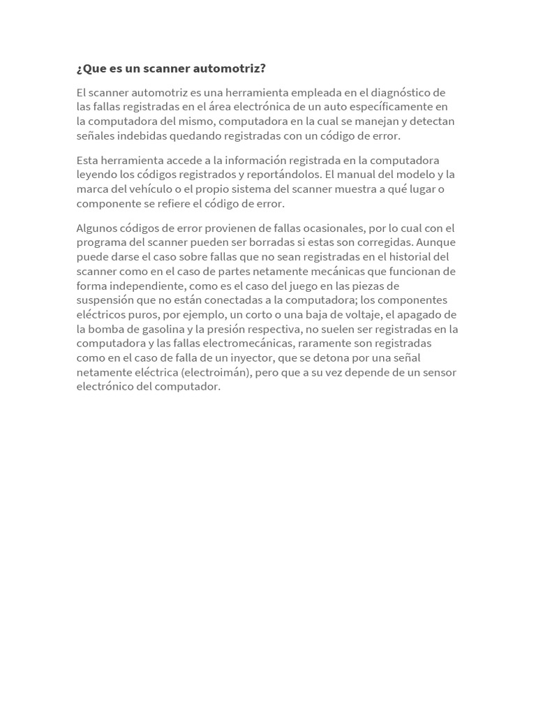 Que Es Un Scanner Automotriz | PDF | Informática