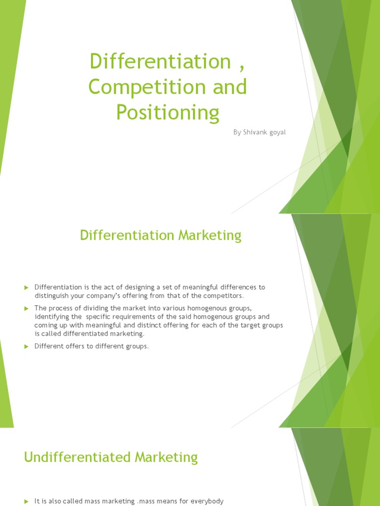 Differentiation, Competition and Positioning | PDF | Brand | Marketing