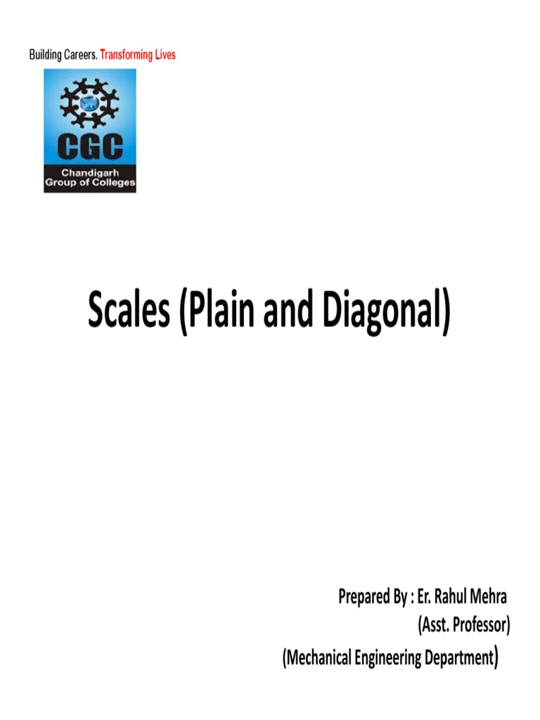 Scales (Plain and Diagonal) : Prepared By: Er. Rahul Mehra (Asst ...