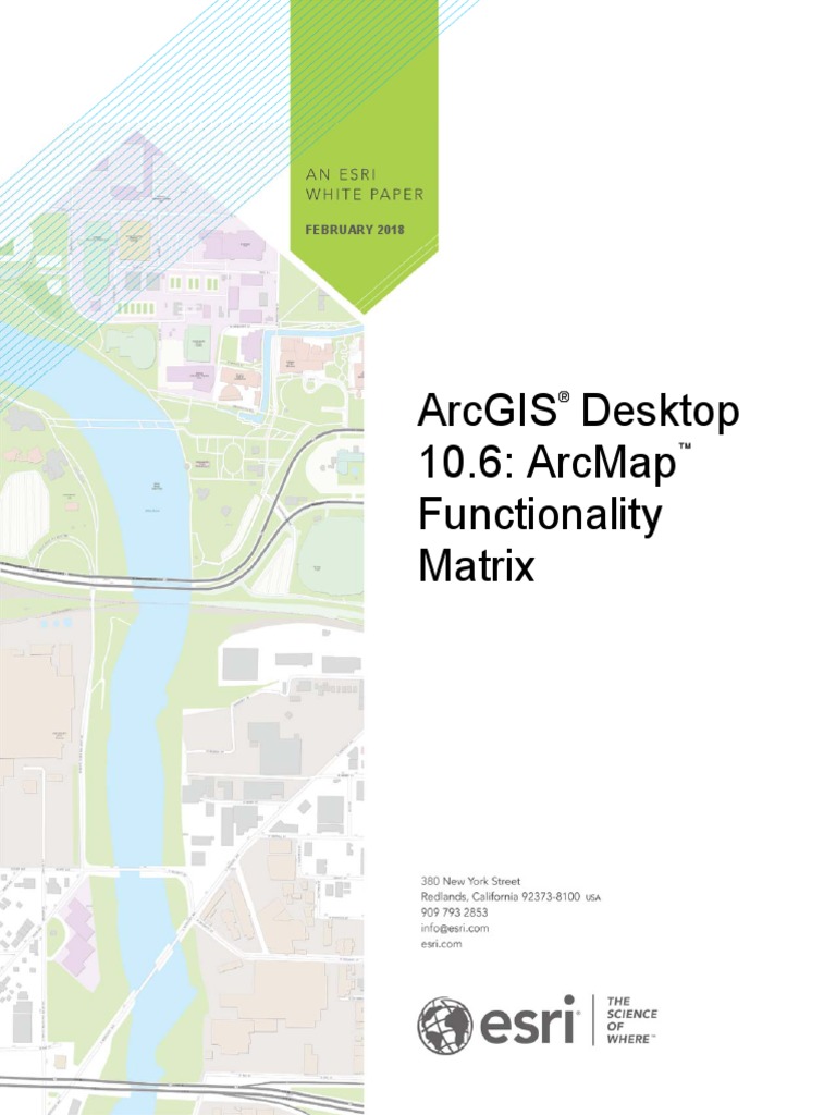 ArcGIS-10.6-Desktop-ArcMap-Functionality-Matrix (N) PDF | PDF | Arc Gis ...