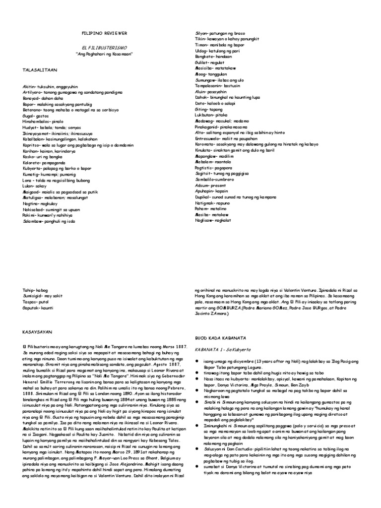El Filibusterismo Kabanata 1