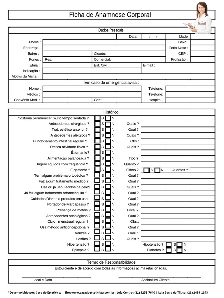 Ficha de Anamnese Corporal 1 | PDF | Doenças e distúrbios | RTT