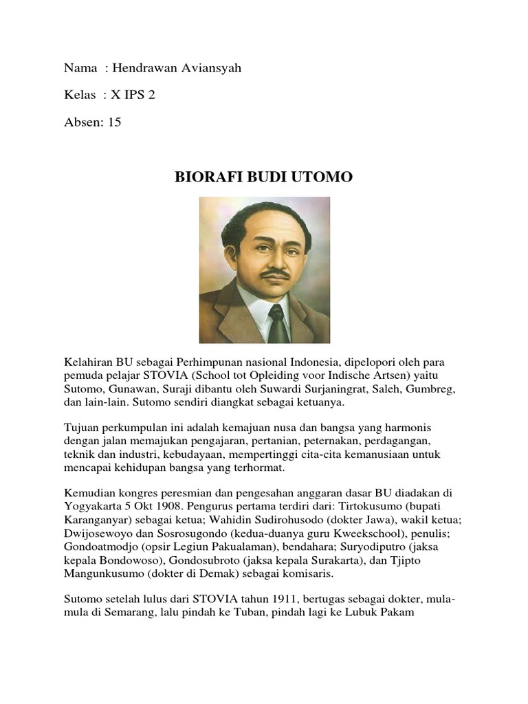 Biografi Budi Utomo | PDF