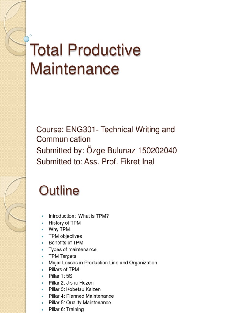 Total Productive Maintenance | PDF | Business