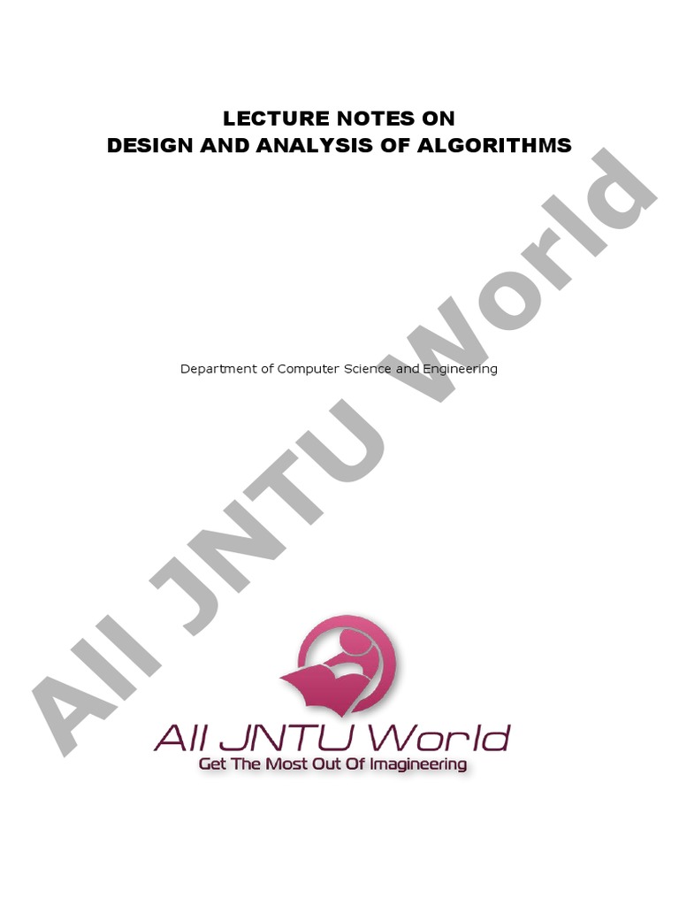 DAA Notes PDF | PDF | Time Complexity | Computational Complexity Theory DAA Notes PDF | PDF | Time Complexity | Computational Complexity Theory
