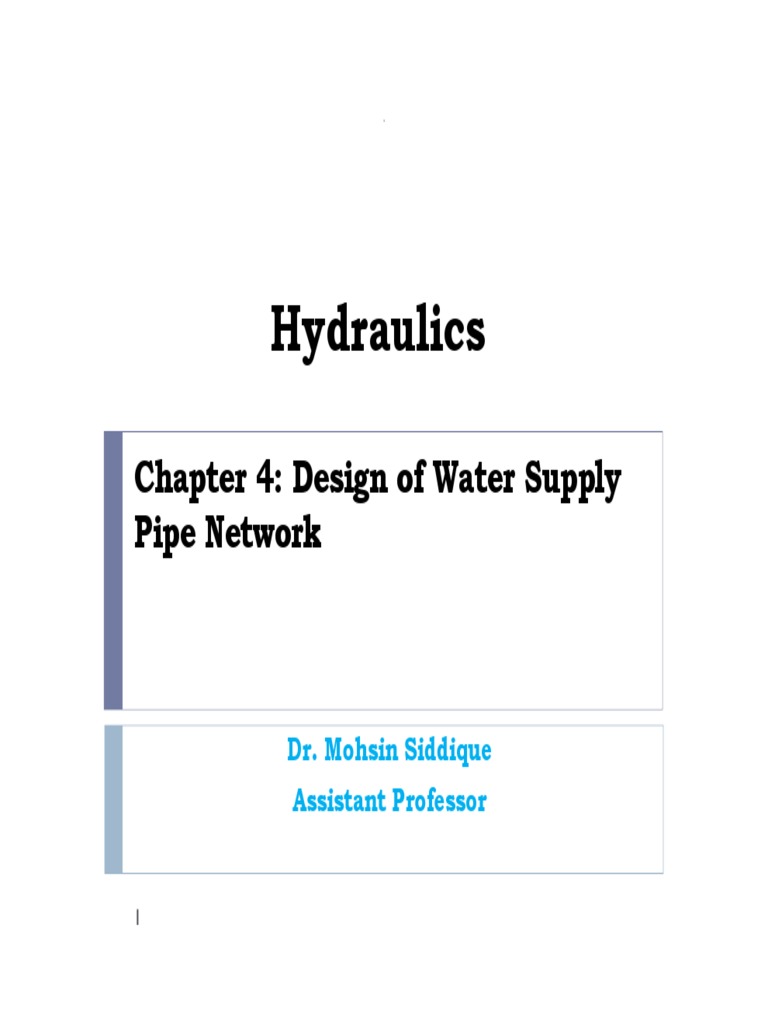 Hydraulics: Chapter 4: Design of Water Supply Pipe Network | PDF ...