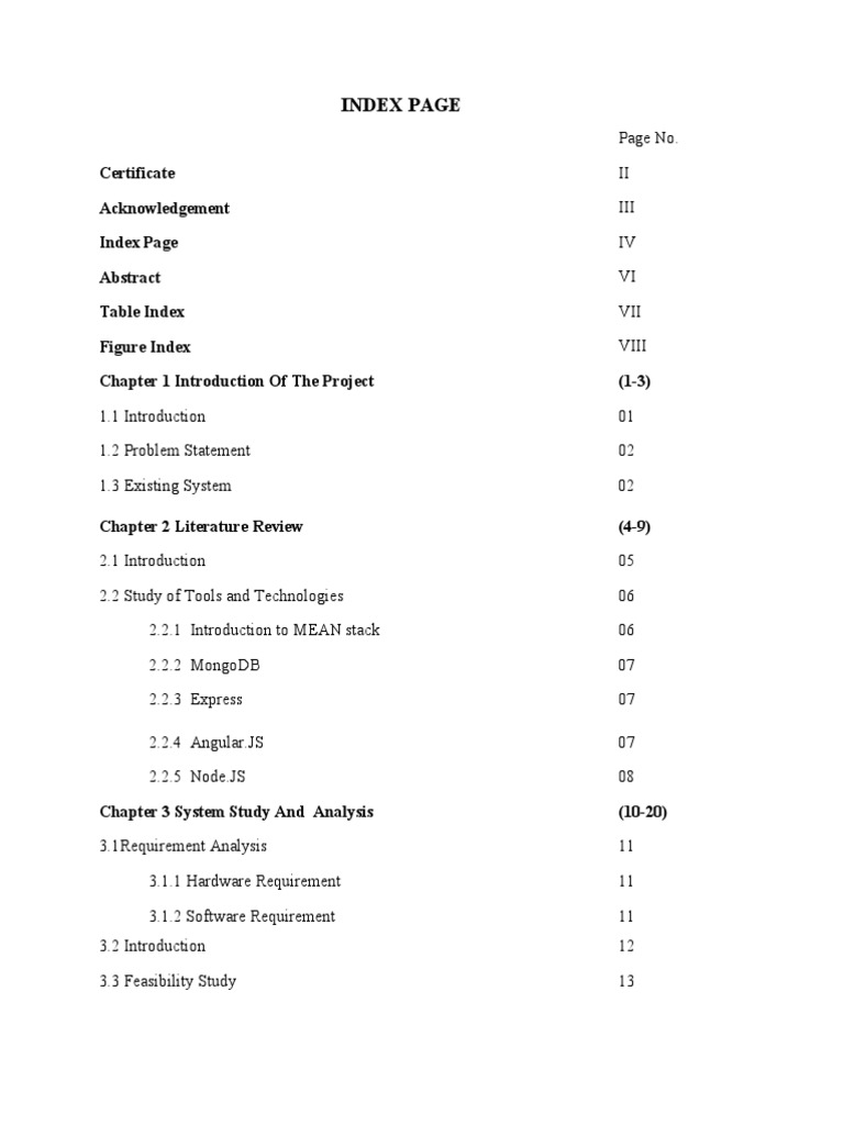 Table Pdf Database Index System 1117