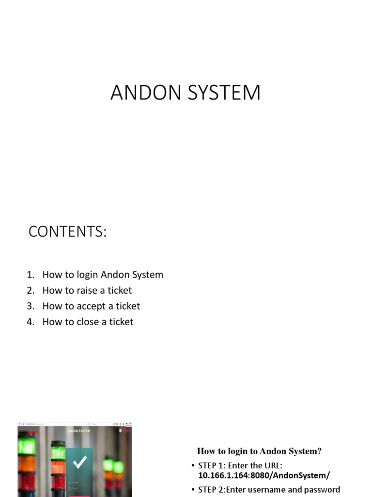 Andon System | PDF | Finance & Money Management