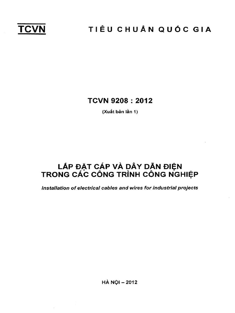 TCVN 9208 2012 PDF | PDF