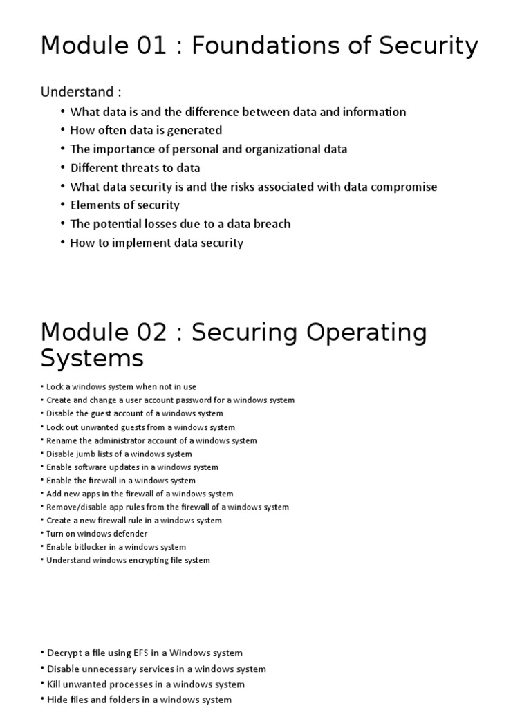 Module 01: Foundations of Security: Understand | PDF | Malware ...