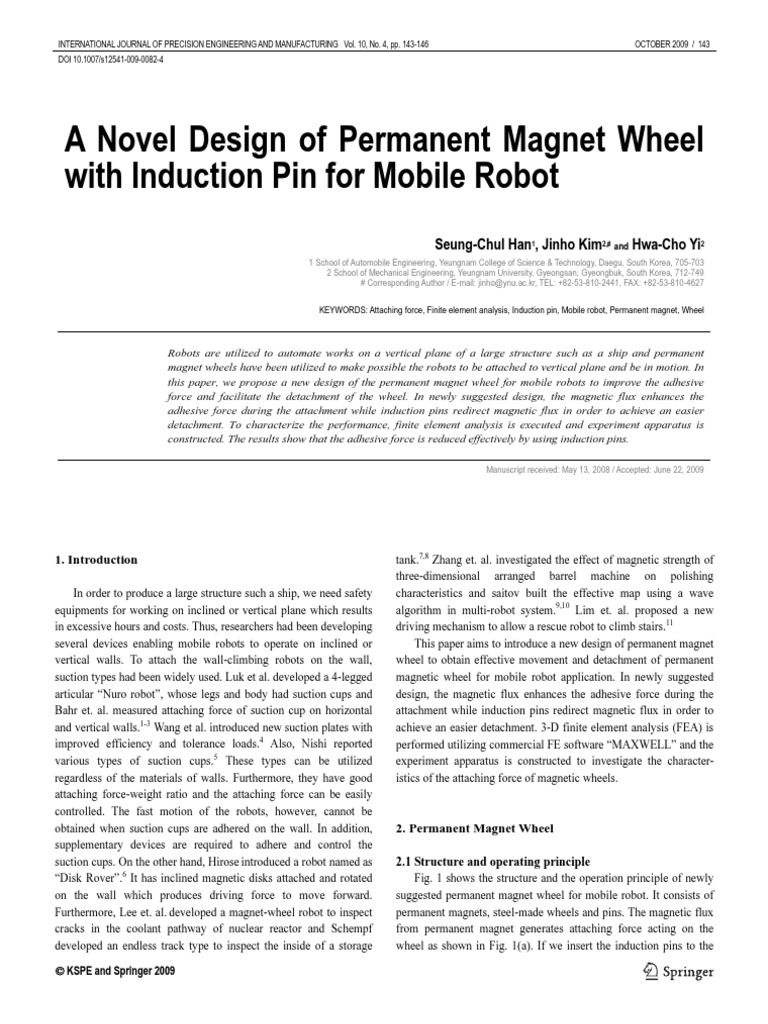 A Novel Design of Permanent Magnet Wheel With Induction Pin For Mobile ...