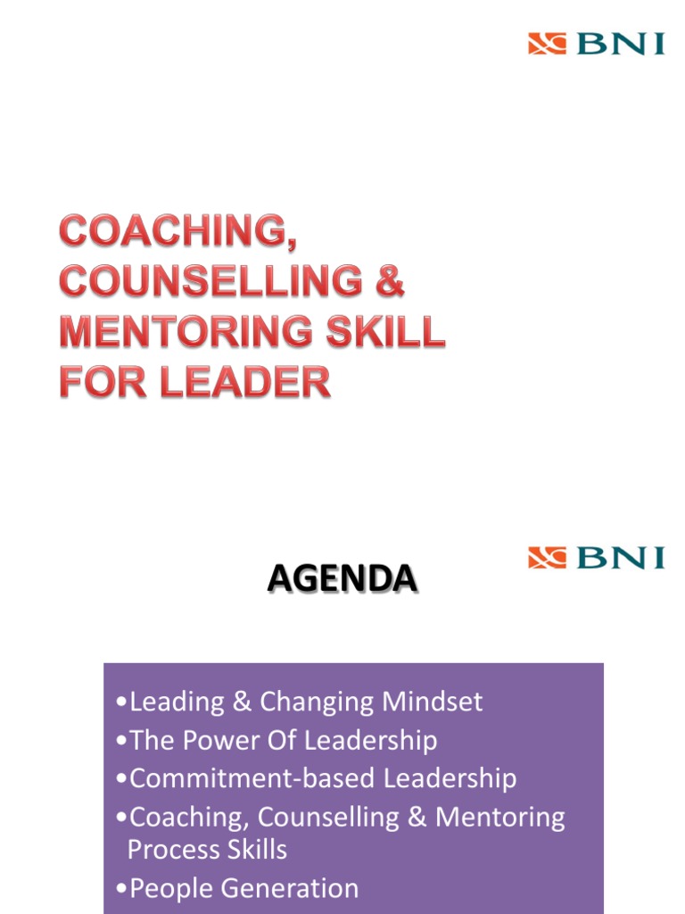 Materi Coaching, Counselling & Mentoring Skill For Leader PDF | PDF