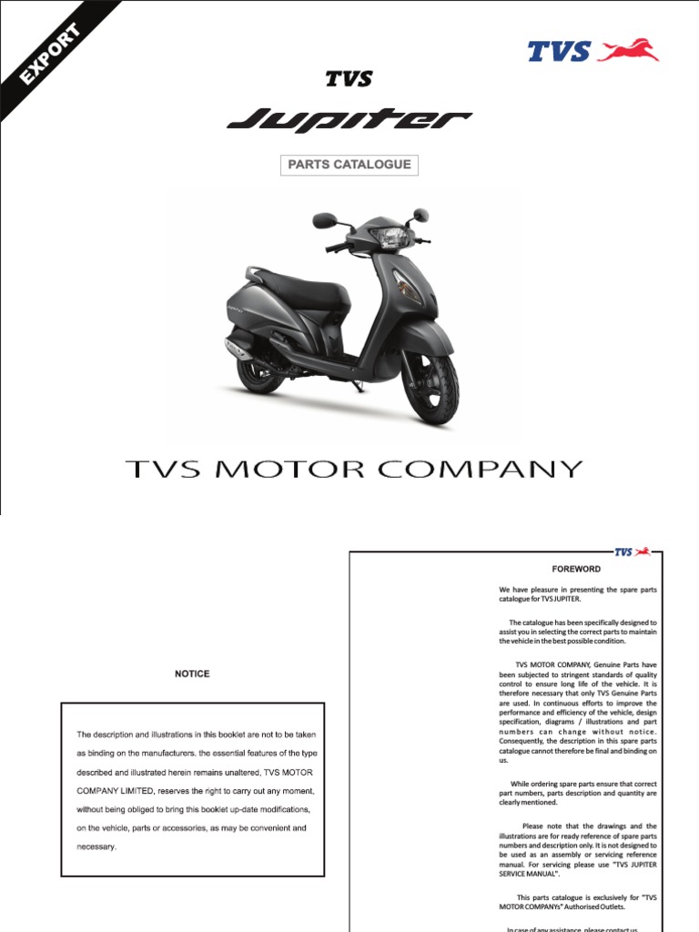 TVS Jupiter Parts Catalogue PDF | PDF | Carburetor | Screw