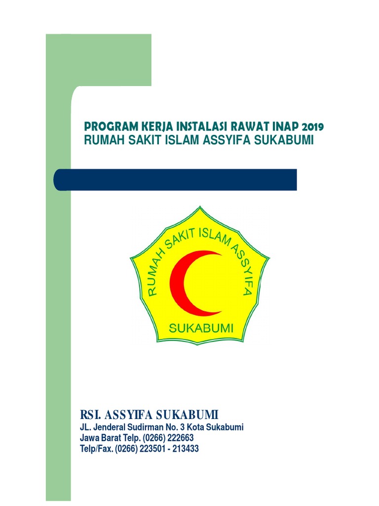 Cover Program Kerja Instalasi Rawat Inap Rsi Assyifa 2018 | PDF