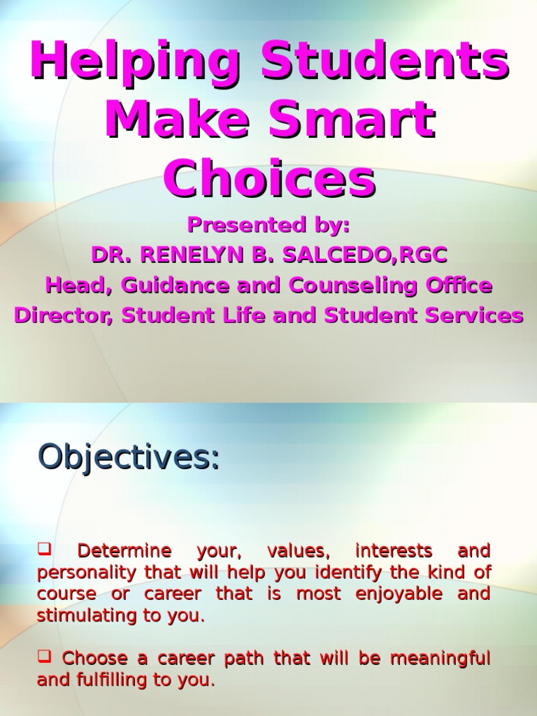 Helping Students Make Smart Choices | PDF | Creativity | Value (Ethics)