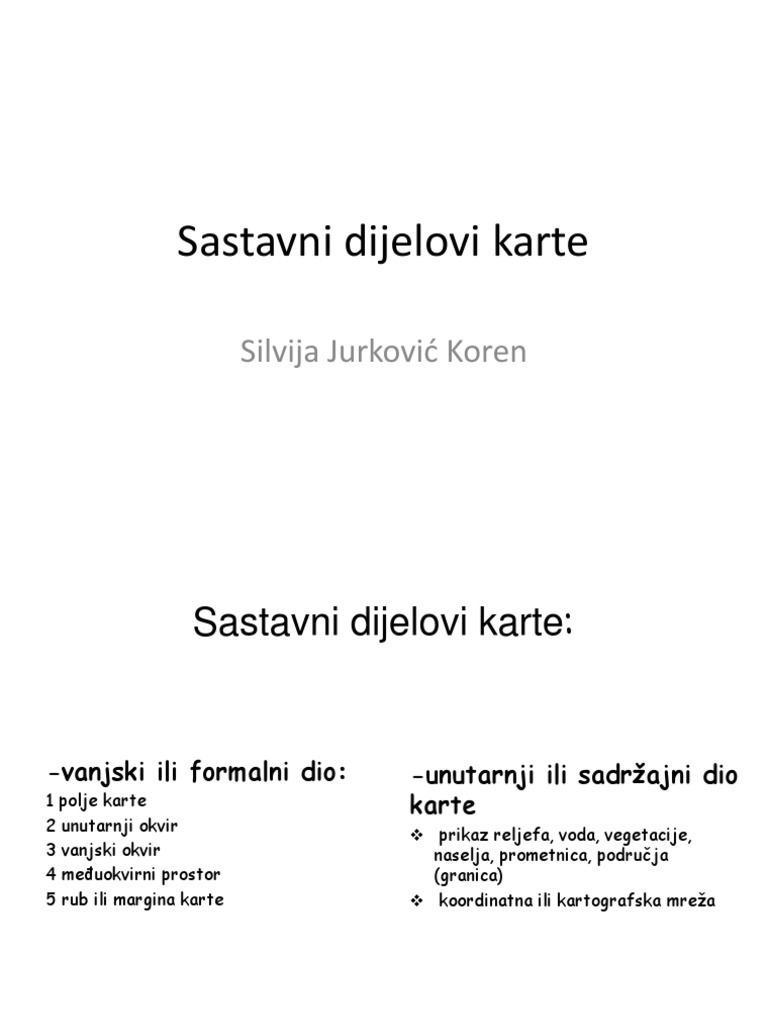 6 - Sastavni Dijelovi Karte PDF | PDF