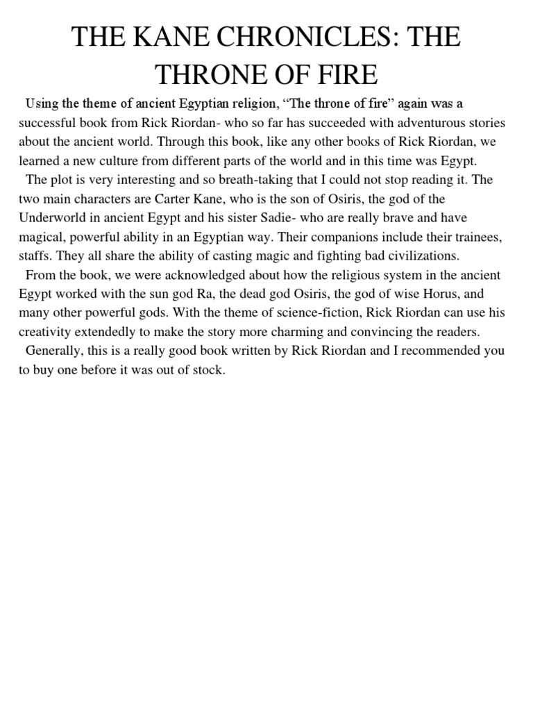 The Kane Chronicles | PDF