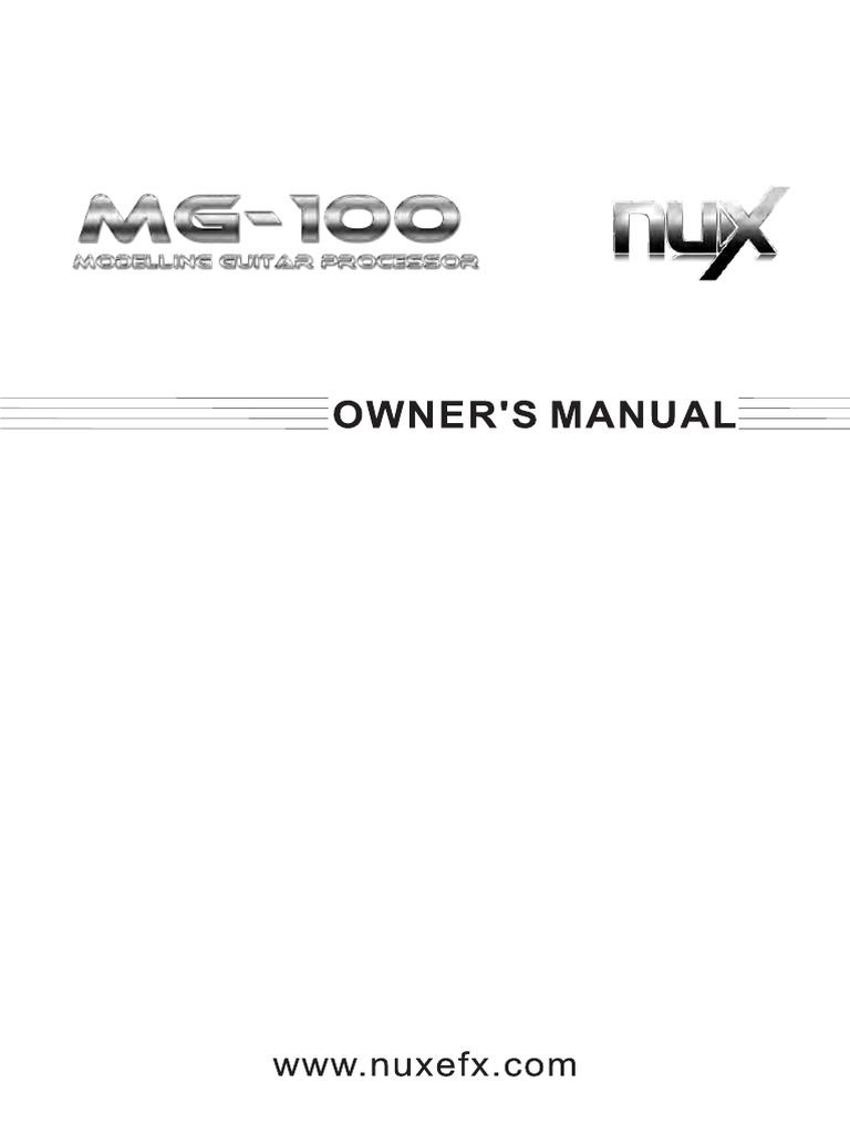 MG-100 Manual EN PDF | PDF