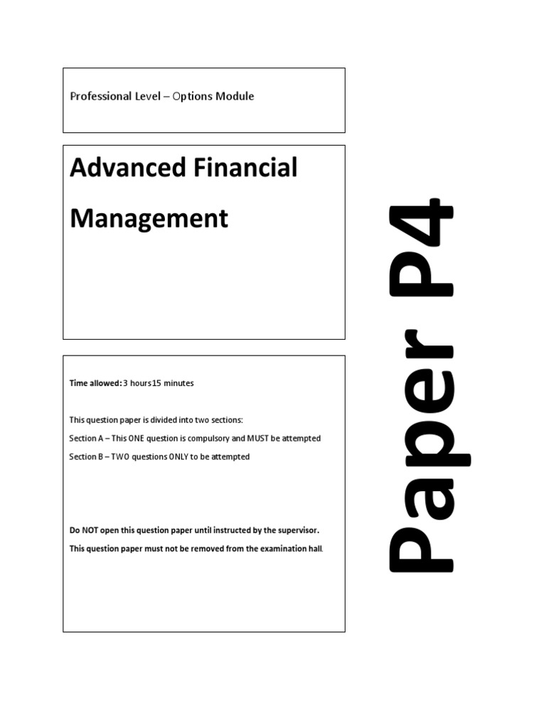 ACCA P4 Mock Exam Questions | PDF | Euro | Futures Contract