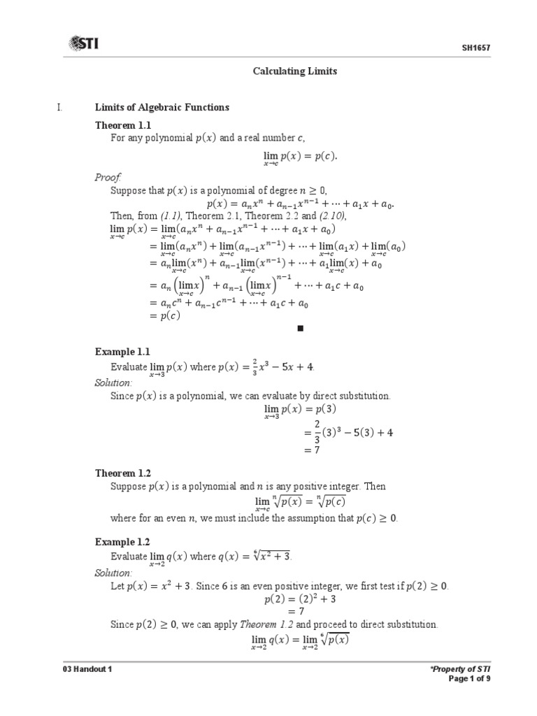 Calculating Limits A Comprehensive Guide To Evaluating Limits Of