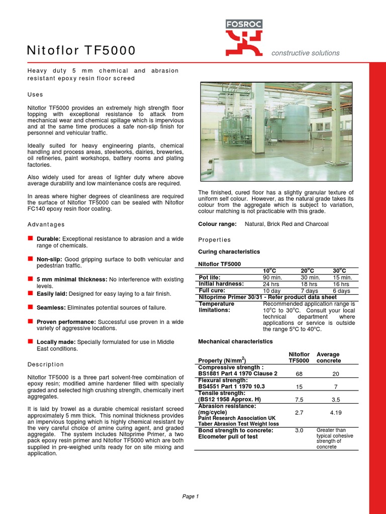 Nitoflor TF5000: Constructive Solutions | PDF | Epoxy | Concrete