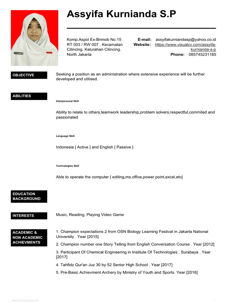 Curriculum Vitae | PDF | Cognition | Learning