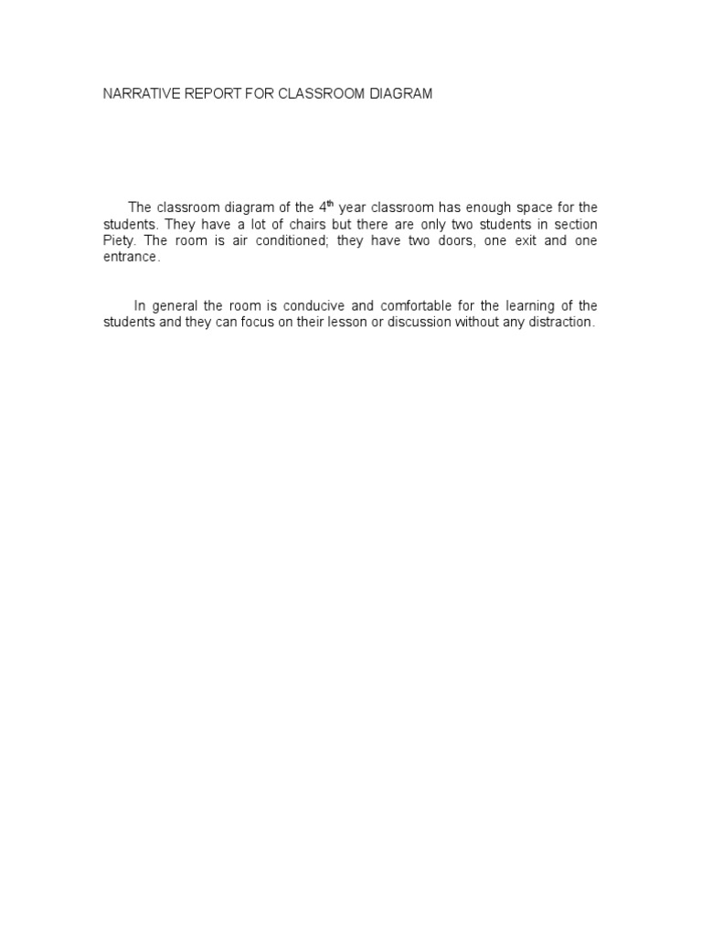 4th Year Classroom Facilities Report | PDF | Classroom | Human ...