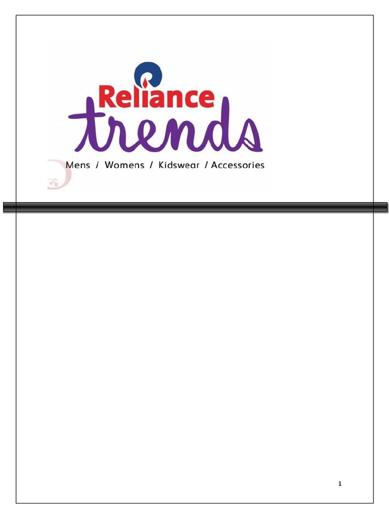 Reliance Trends | PDF | Retail | Brand