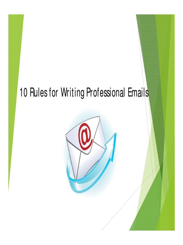 10 Rules for Professional Emails | PDF | Linguistics | Communication