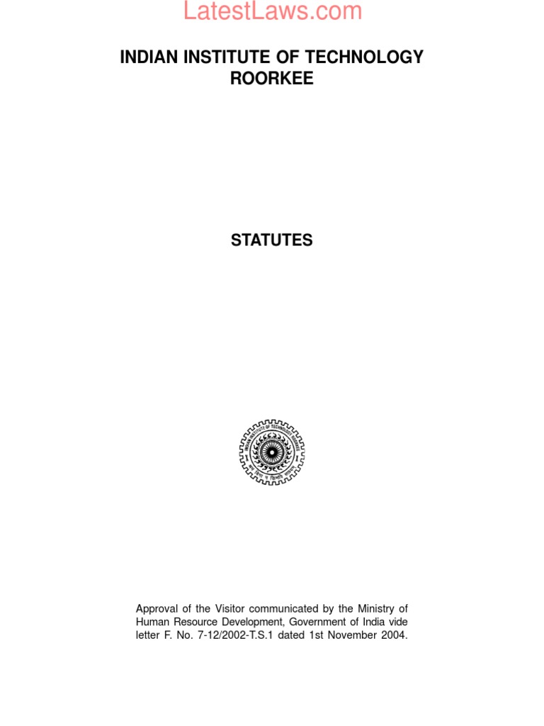 Indian Institute of Technology-Roorkee | PDF | Dean (Education) | Board ...