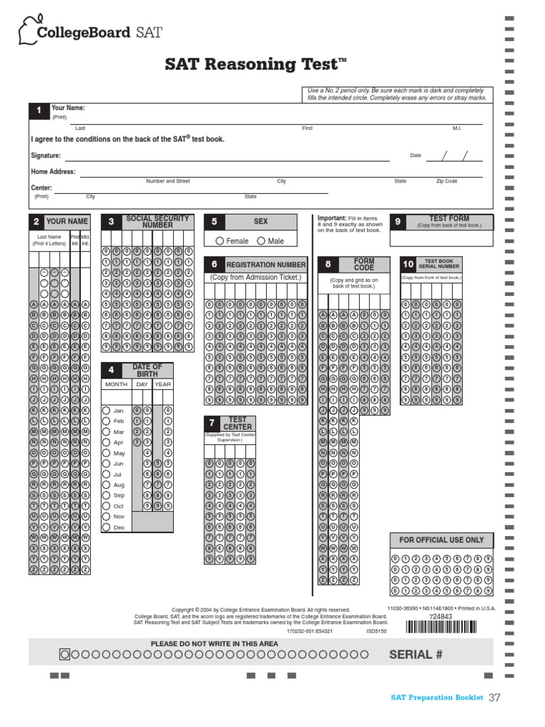 SAT Reasoning Test: I Agree To The Conditions On The Back of The SAT ...