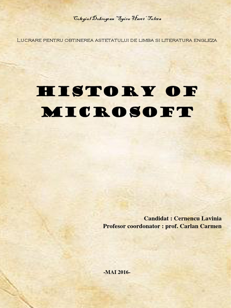 Atestat LB - Engleza - Liceu | PDF | Microsoft | Ibm Pc Compatibles