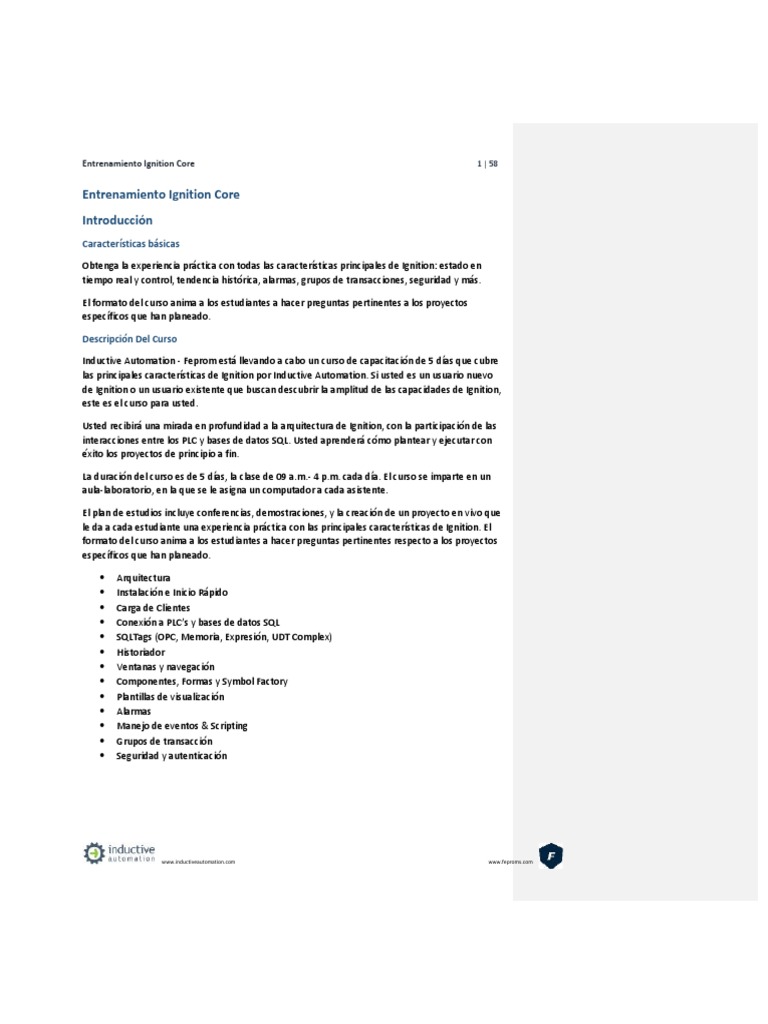 Entrenamiento Ignition Core | PDF | Servidor (Computación) | Red ...