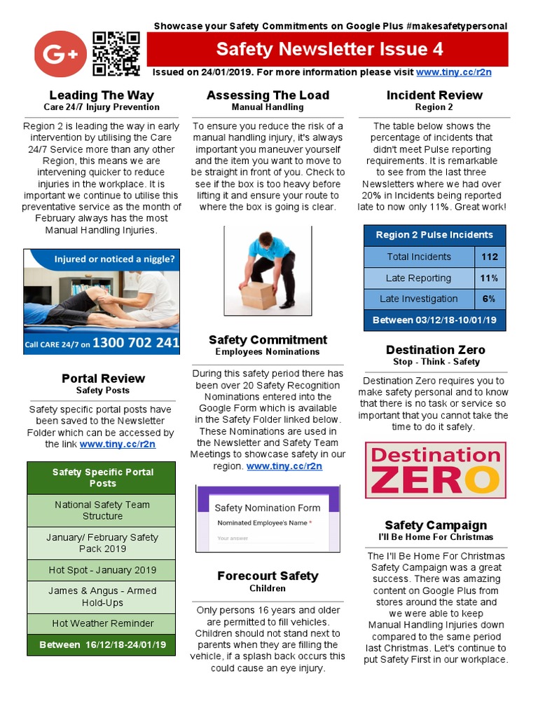 Safety Newsletter Issues | PDF