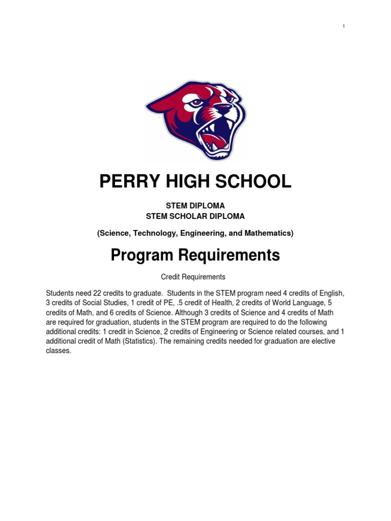 STEM Program Requirements 11.3.17 | PDF | Advanced Placement | Science ...