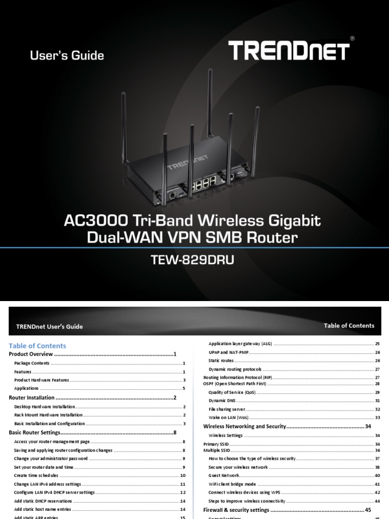 UG TEW-829DRU (v1) PDF | PDF | Virtual Private Network | Wi Fi