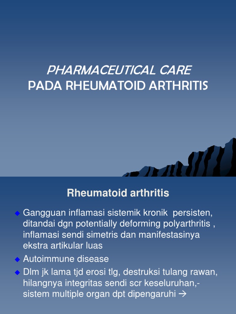 Pharm Care PD RA | PDF | Rheumatoid Arthritis | Corticosteroid