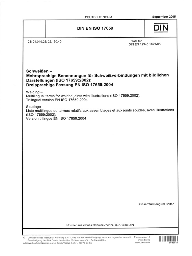 Din en Iso 17659en | PDF